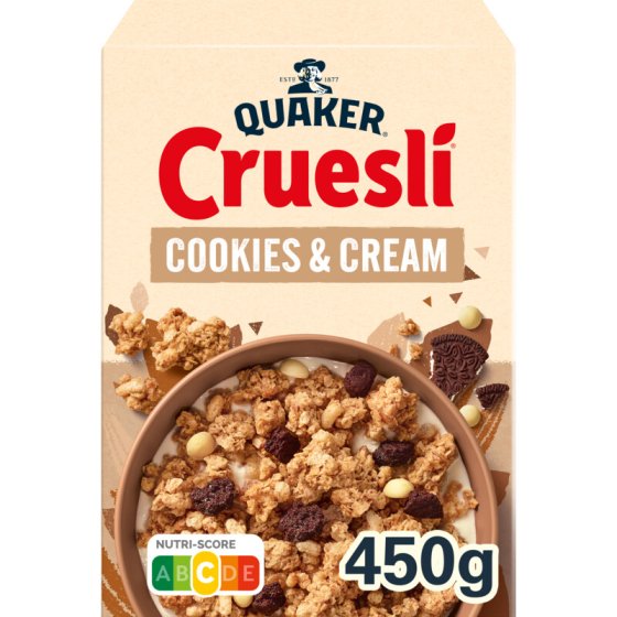 Quaker Cruesli Cookies & Cream 450g I aus den Niederlanden I hollandsh