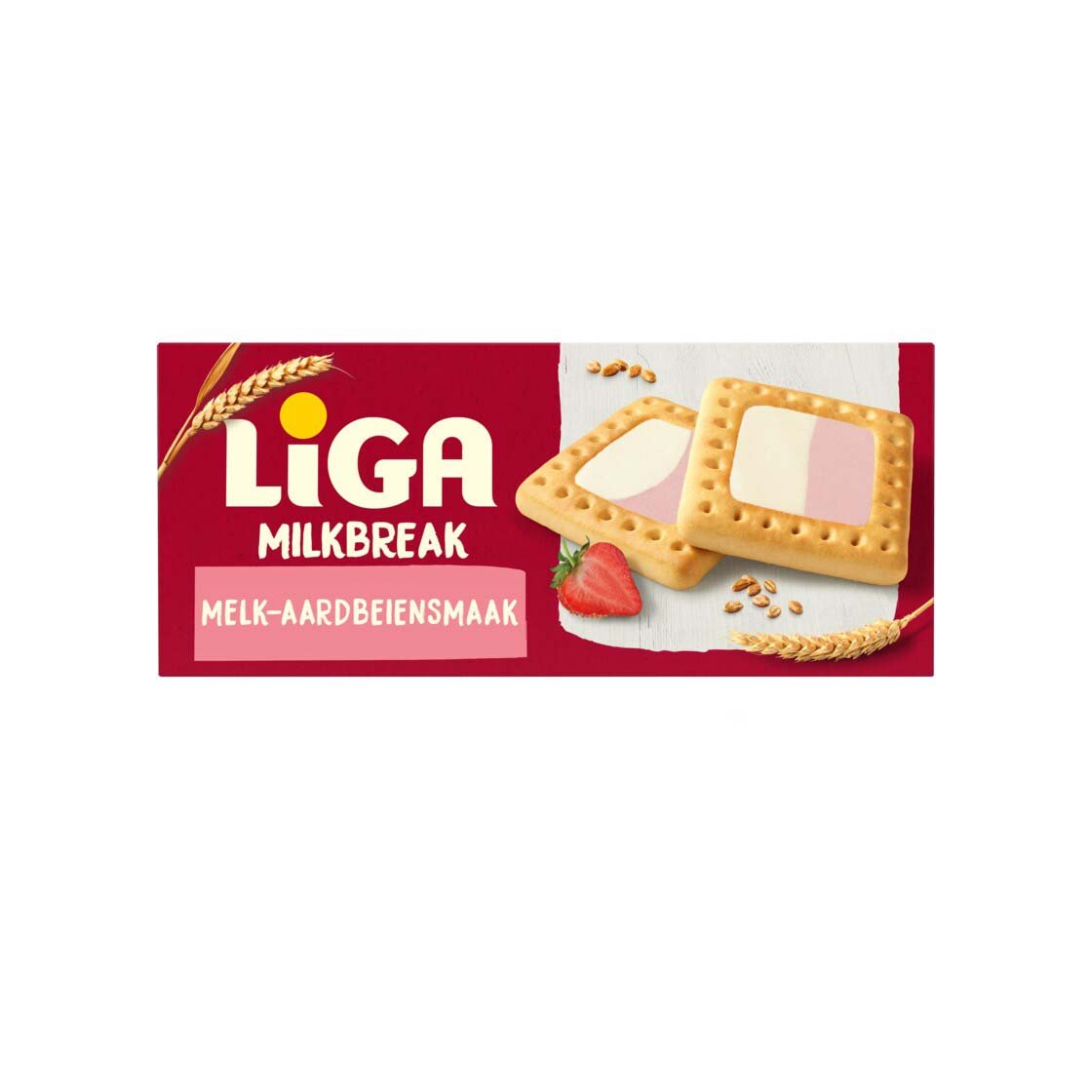 Liga Evergreen Milkbreak Milch-Erdbeer I Getreidekekse mit Milchfüllun